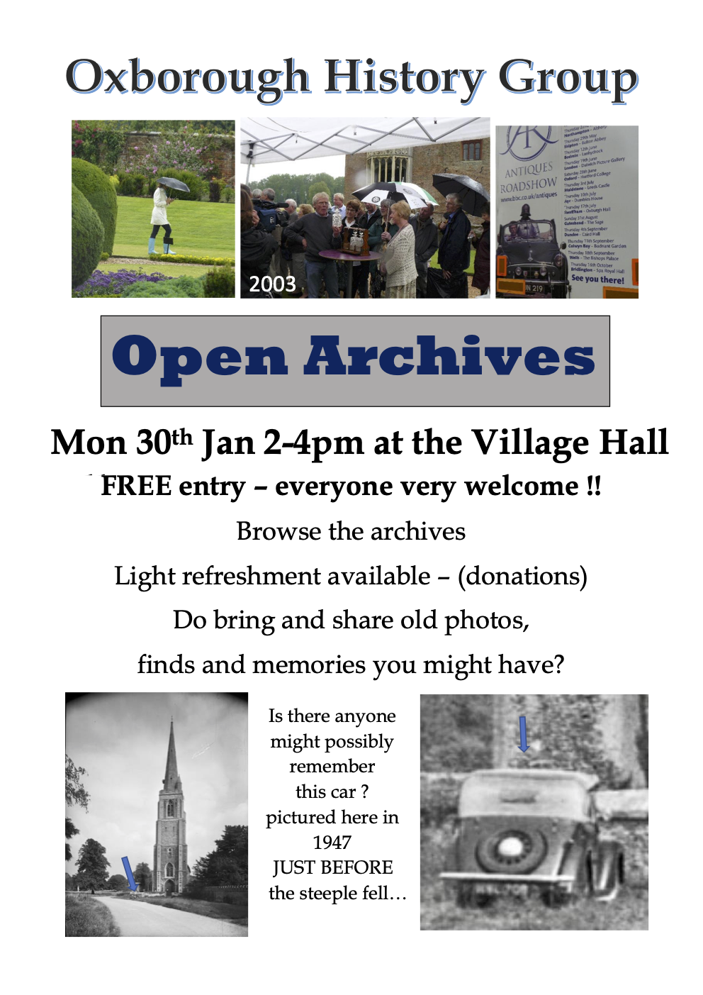 Oxborough History Group Open Archives - Oxborough Voice